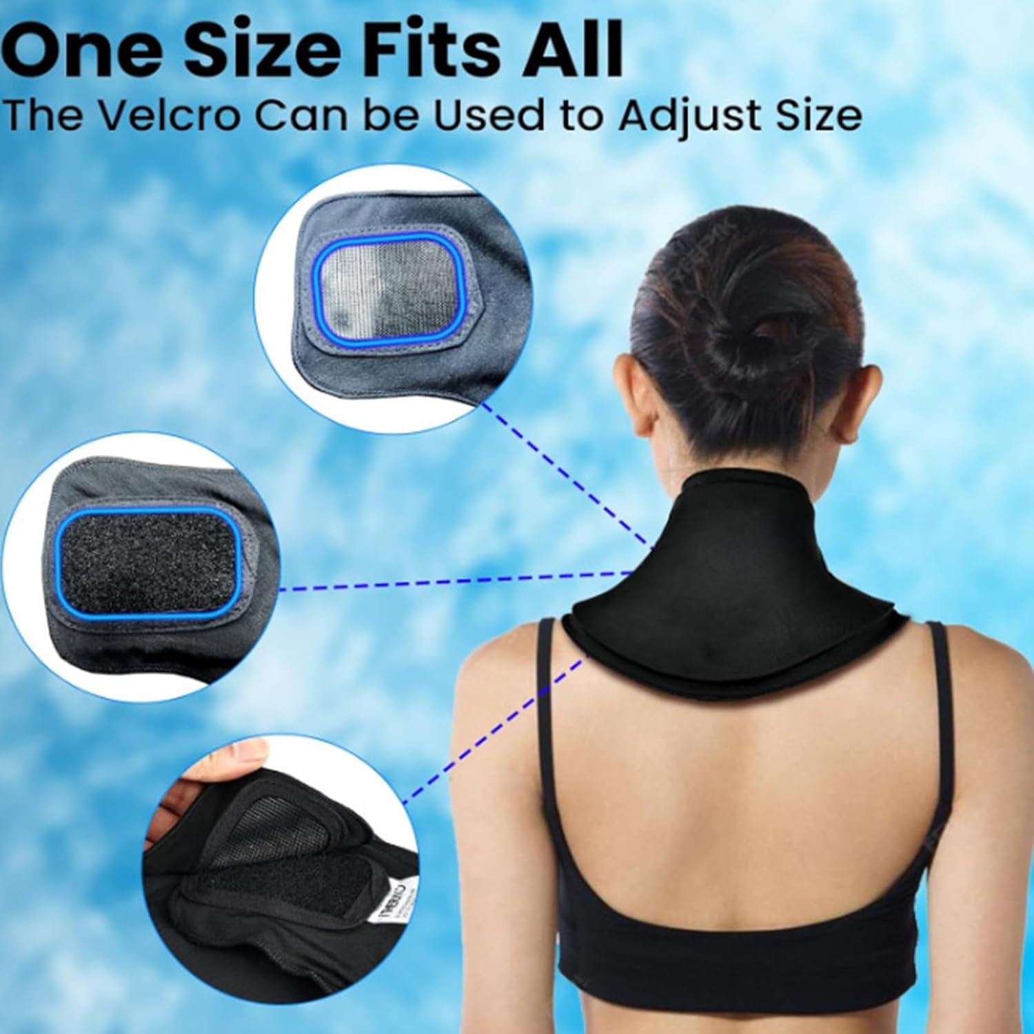 1Pack Reusable Neck Gel Ice Pack, Soft and Lightweight Neck Ice Pack ...