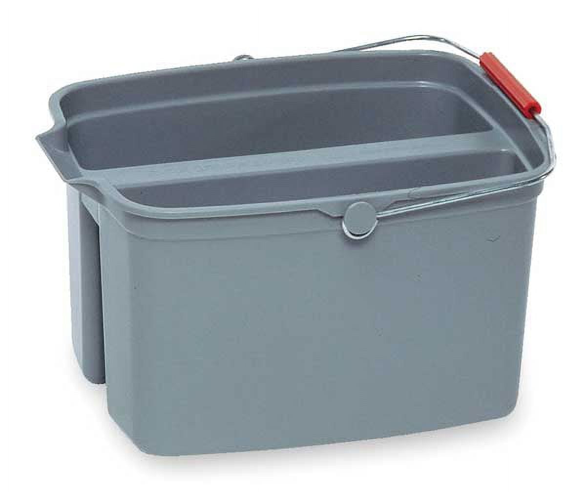 1Pack Rubbermaid FG261700GRAY Brute Split Bucket, 4-1/4 gal., Gray ...
