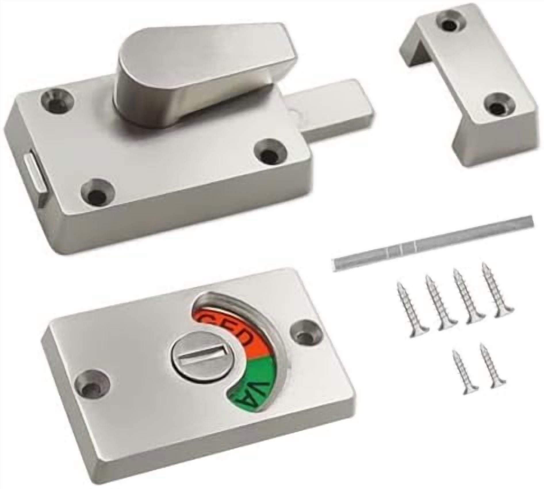 1Pack Silver Latch Indicator,Bathroom Stall Door Latch,Privacy ...