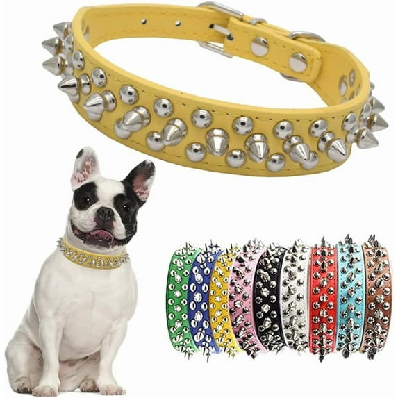 1Pack Spiked Dog Collar,Mushroom Rivet Spike Puppy Collars Girls Boys ...