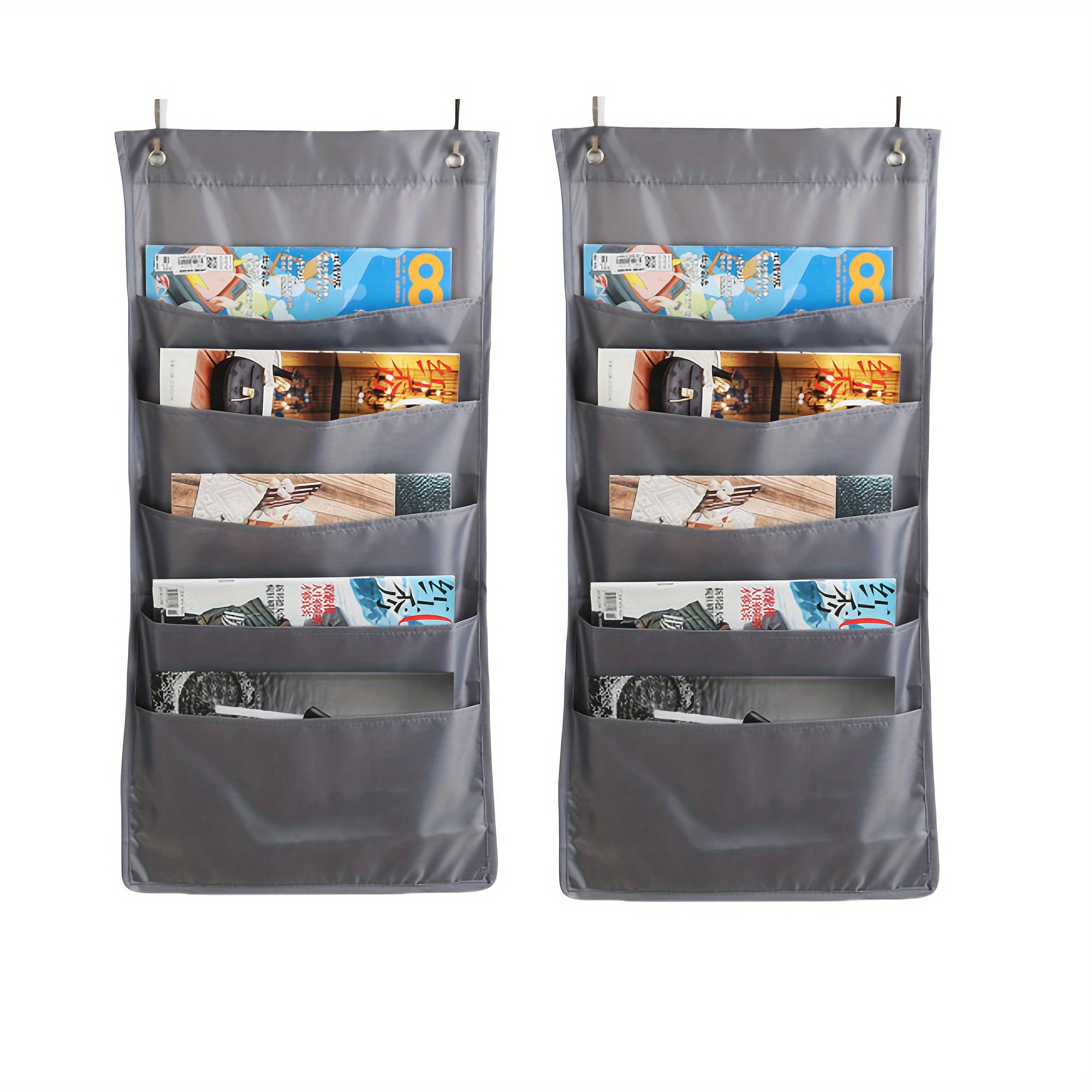 1Pack Storage Pocket Chart, 5 Pockets Hanging Wall File Organizer ...