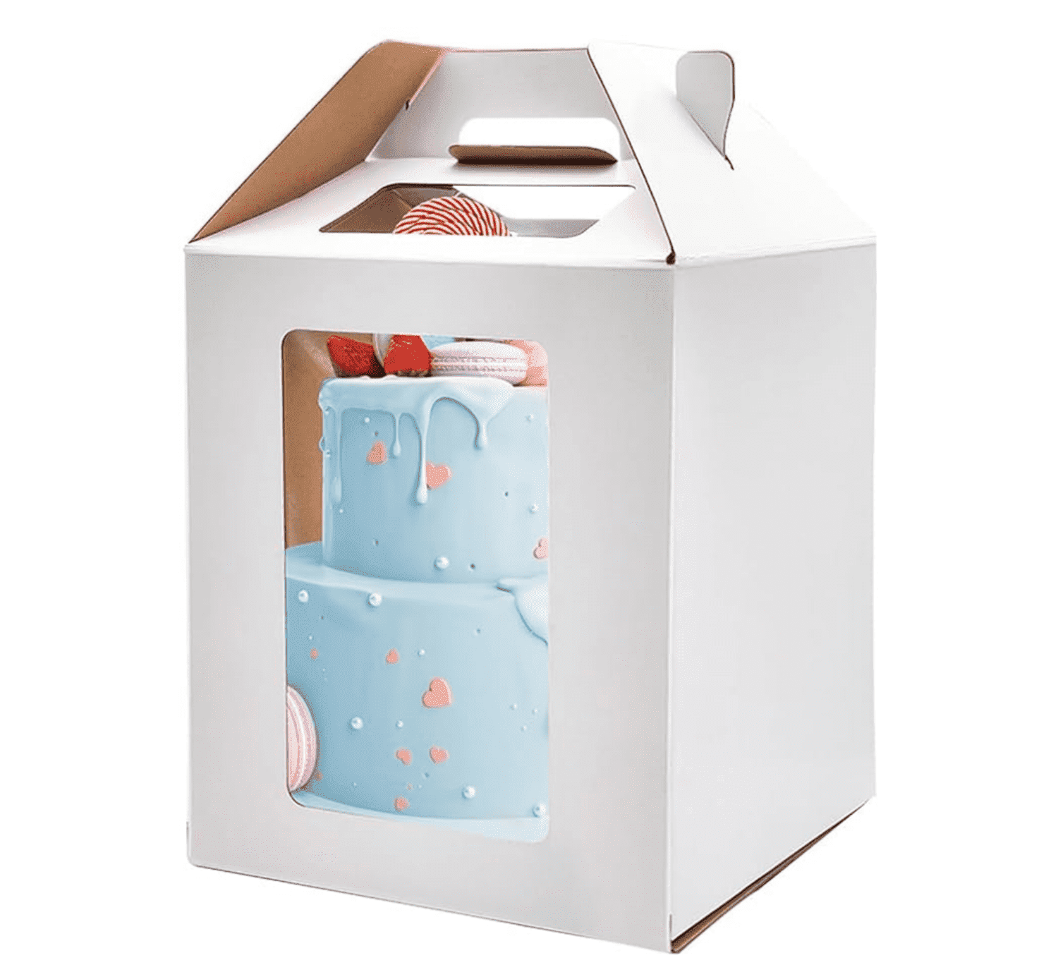 1Pack Tier Cake Boxes with Window,Tall Cake Box,Festive Cake Packaging ...