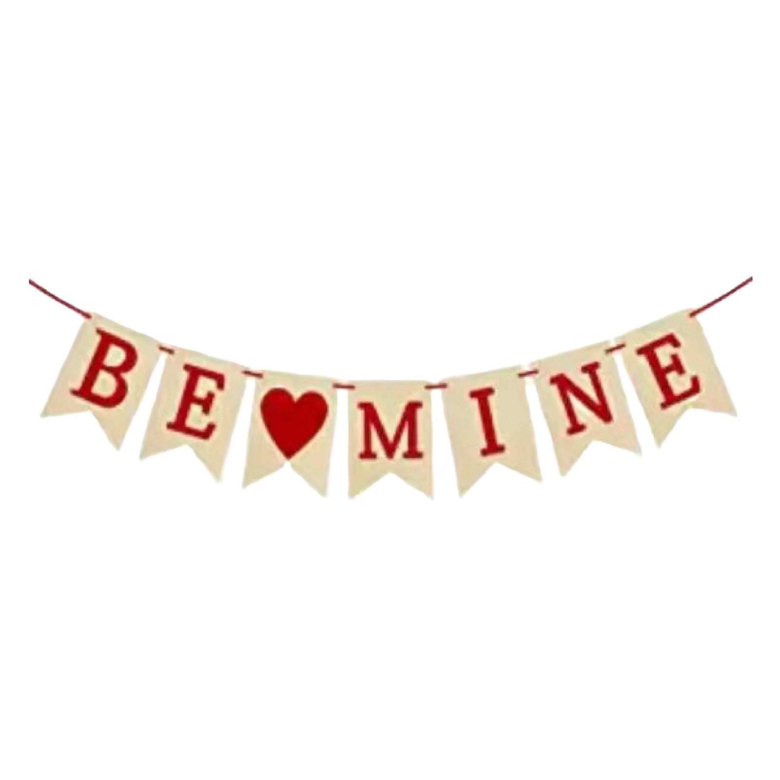1Pack Valentines Felt Heart Garland Banner,DIY Required Outdoor Home ...