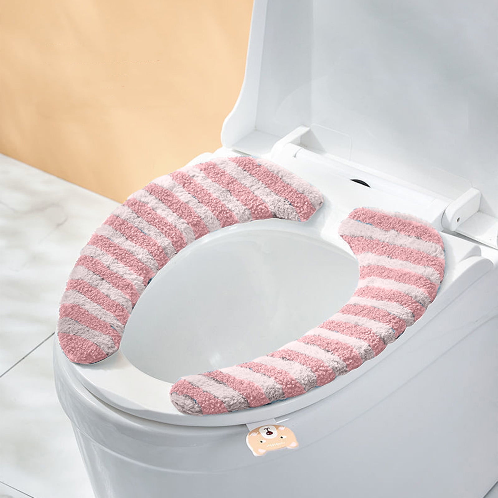 1Pack Warm Toilet Seat Cover Mat Plush Thick Toilet Seat Padded Non ...