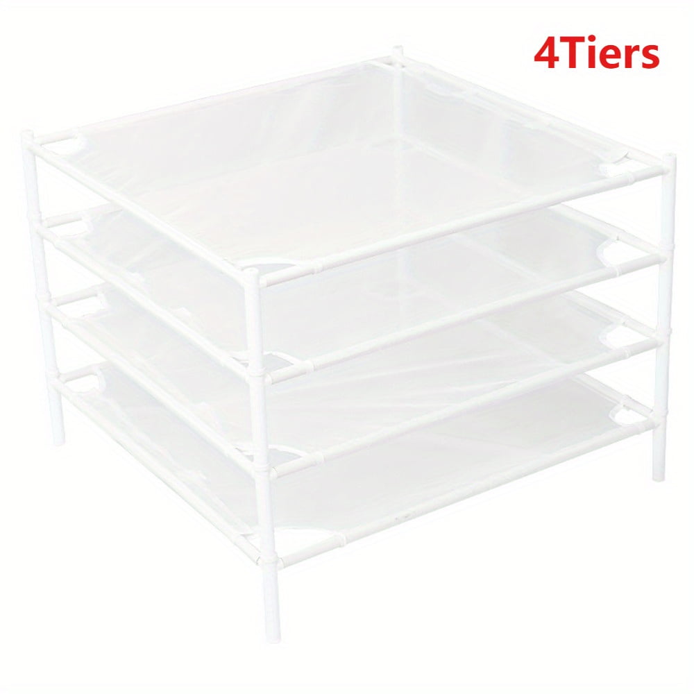 1Pack White Mesh Sweater Drying Rack, Stackable & Portable Laundry Rack ...