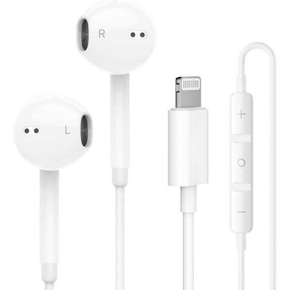 1Pack Wired Earphones for iPhone Earbuds with Lightning Connector ...