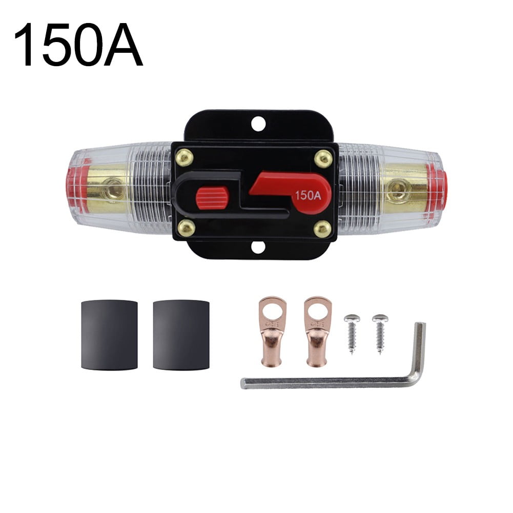 1Packs Auto Inline Fuse Breaker with Wire Lugs and Heat Shrink Tube 12V ...