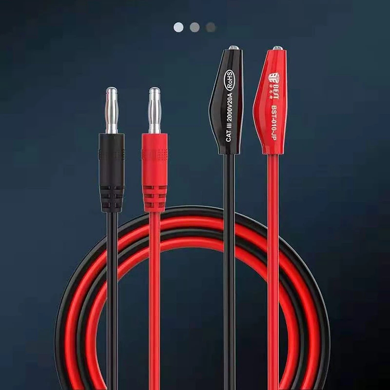 1Pair 104cm Alligator Clips Wire to AV Banana Plug Test Cable Line Lead ...