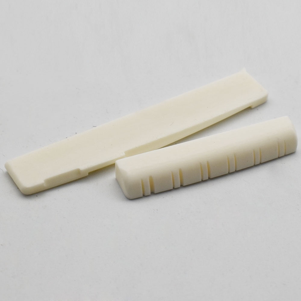 1Pair 12 Strings Acoustic Guitar Cattle Bone Bridge Saddle Nut Musical ...