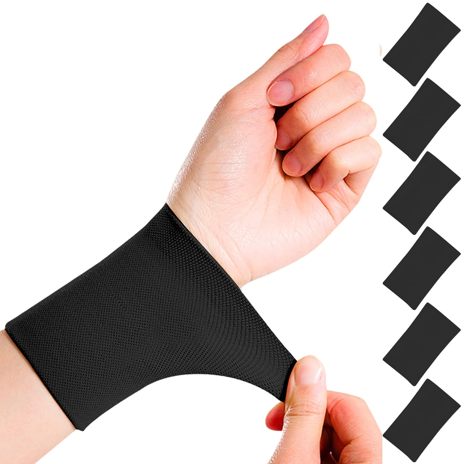 1Pair/2Pairs/3Pairs Men & Women Compression Wrist Sleeve Wrist Brace ...