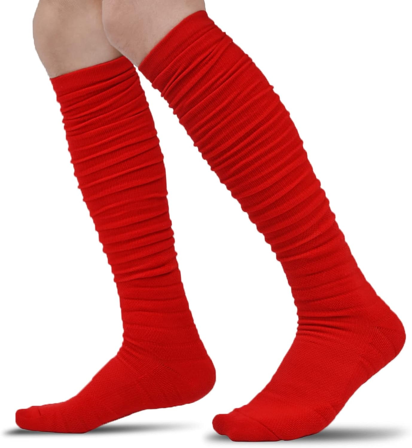1Pair 2Pairs Football Socks Ultra Long Cotton Knee High Socks Youth Adult