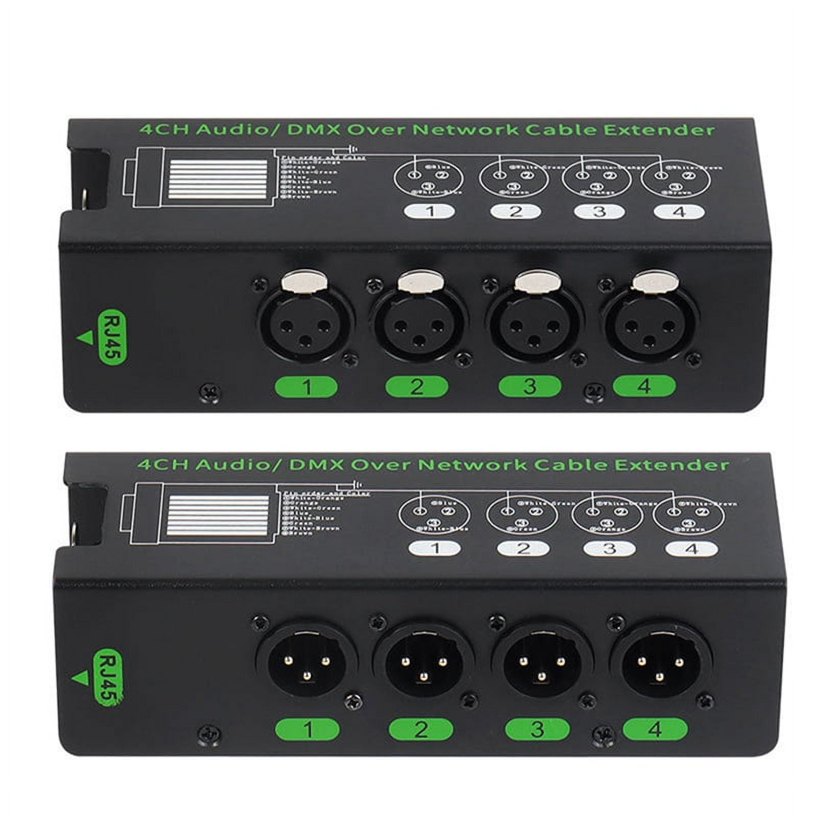 1Pair 4CH 3 Pin Audio/ over Network Cable Extender DMX512 Network ...