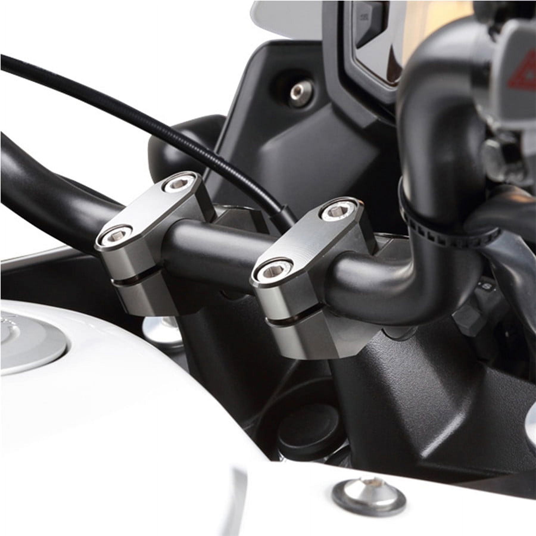 1Pair 7/8" Motorcycle Extension Back Moved Up Handlebar Risers Black ...