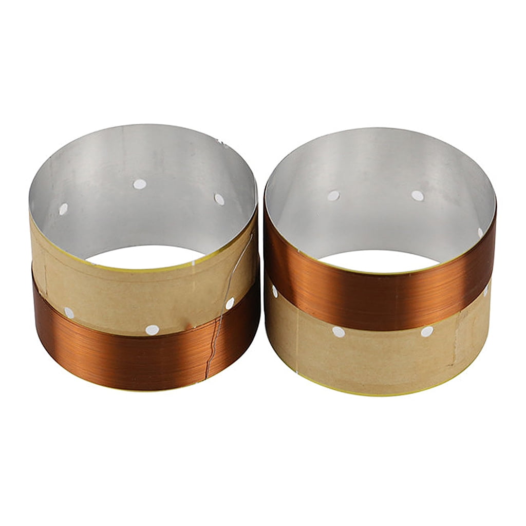 1Pair 75.5MM Speaker Bass Voice Coil White Aluminum Sound Air Outlet ...