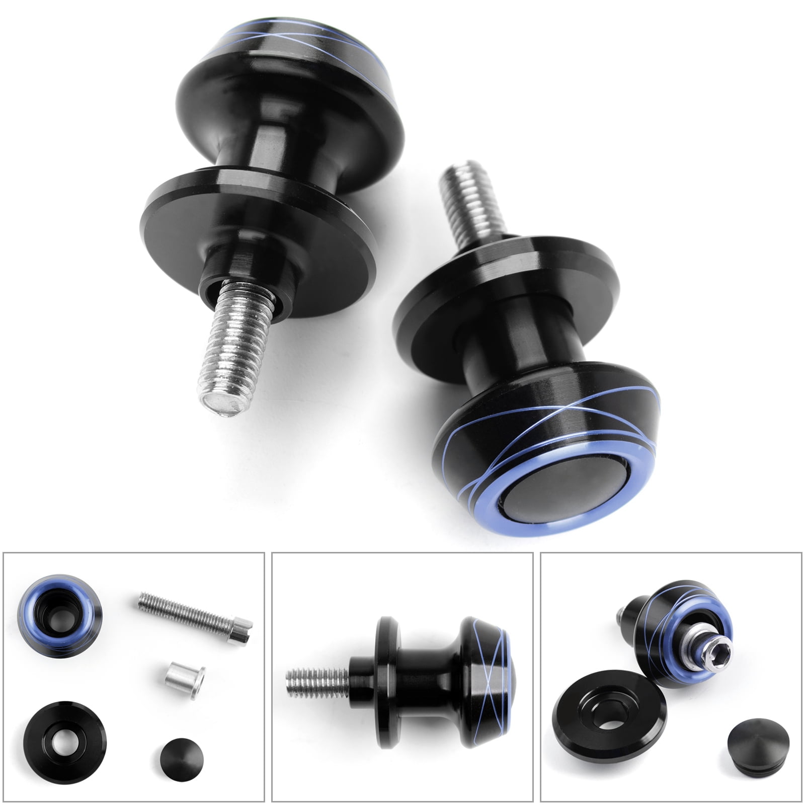 1Pair 8mm Moto CNC Swingarm Swing Arm Spools Spool Sliders For Suzuki ...