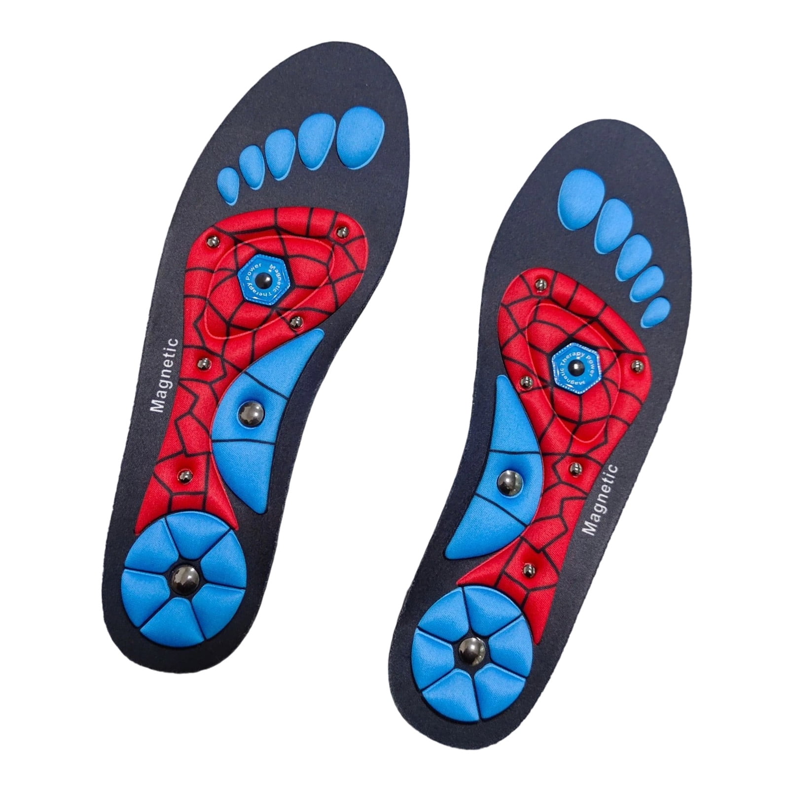 1Pair Acupress Insoles With Magnets Stimulate Foot Reflexology Zones ...