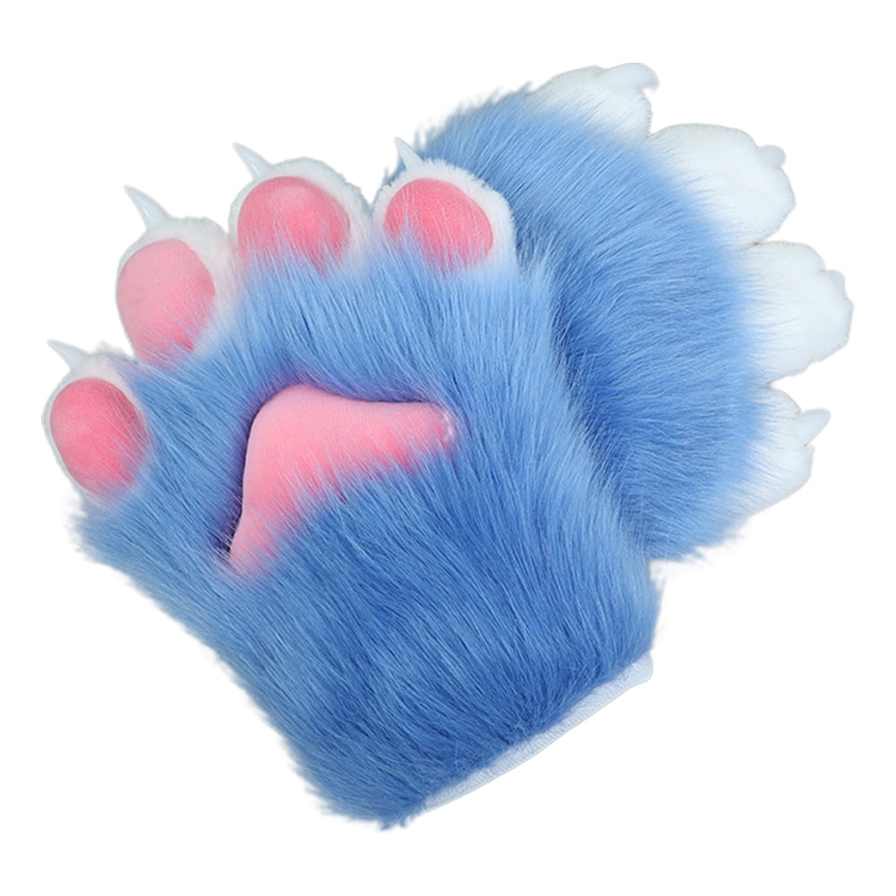 1Pair Animal Claw Glove Paw Mitts Winter Furry Hand Paw Mitt Werewolf ...