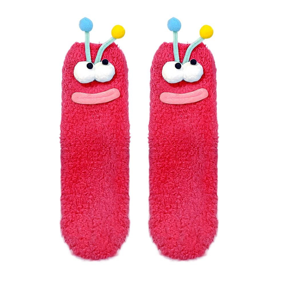 1Pair Big Eyes Funny Tube Socks Cartoon Furry Plush Sock Girls F9J8 ...