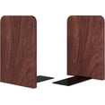 1Pair Book Ends for Heavy Books,Square Bookends Wood Book Ends ...