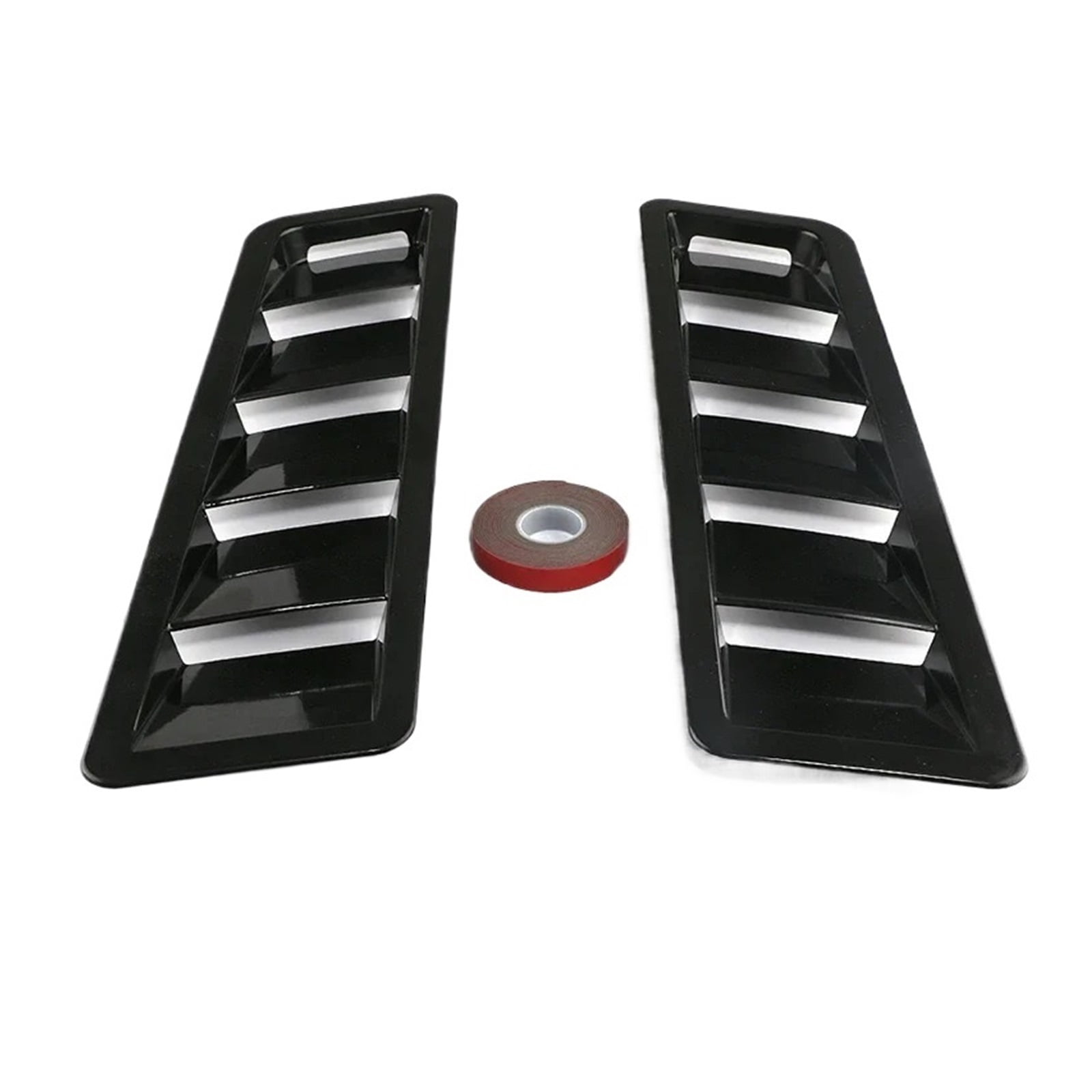 1Pair Car Front Bonnet Hood Vent Louver Decorative Sticker Black Scoop ...
