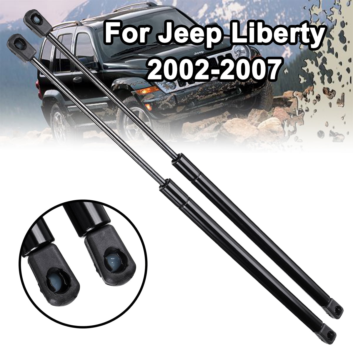 1Pair Car Front Engine Hood Lift Supports Props Rod Arm Gas Springs Shocks For Jeep Liberty 2002 ...