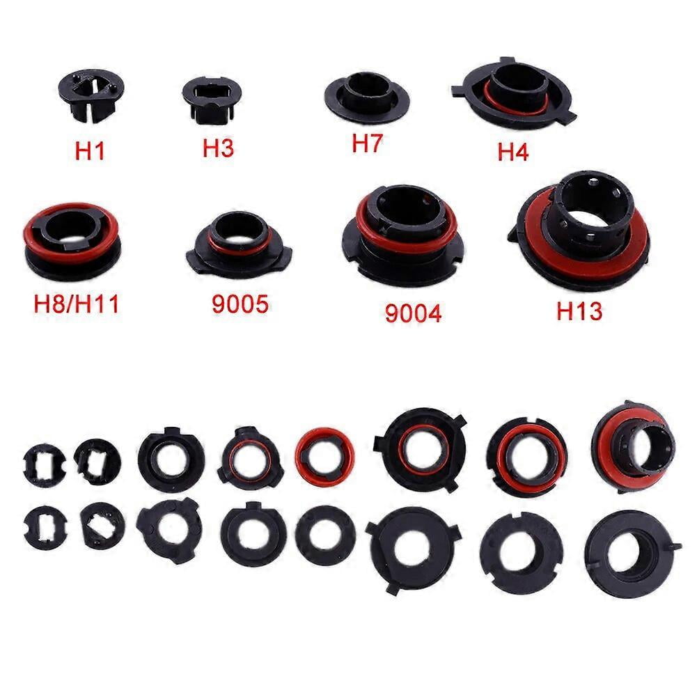 1Pair Car LED Headlight Light Lamp Bulb Adapter Holder Base Sockets ...