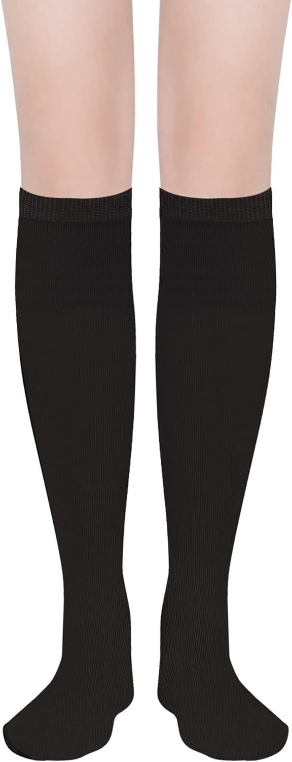 1Pair Casual Knee High Socks for Women Tube Socks Elasticity Athletic ...