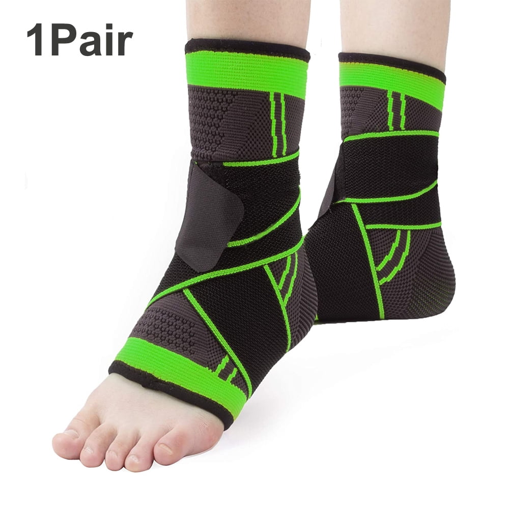 1Pair Compression Ankle Support Brace Sleeve for Injury Recovery, Joint ...