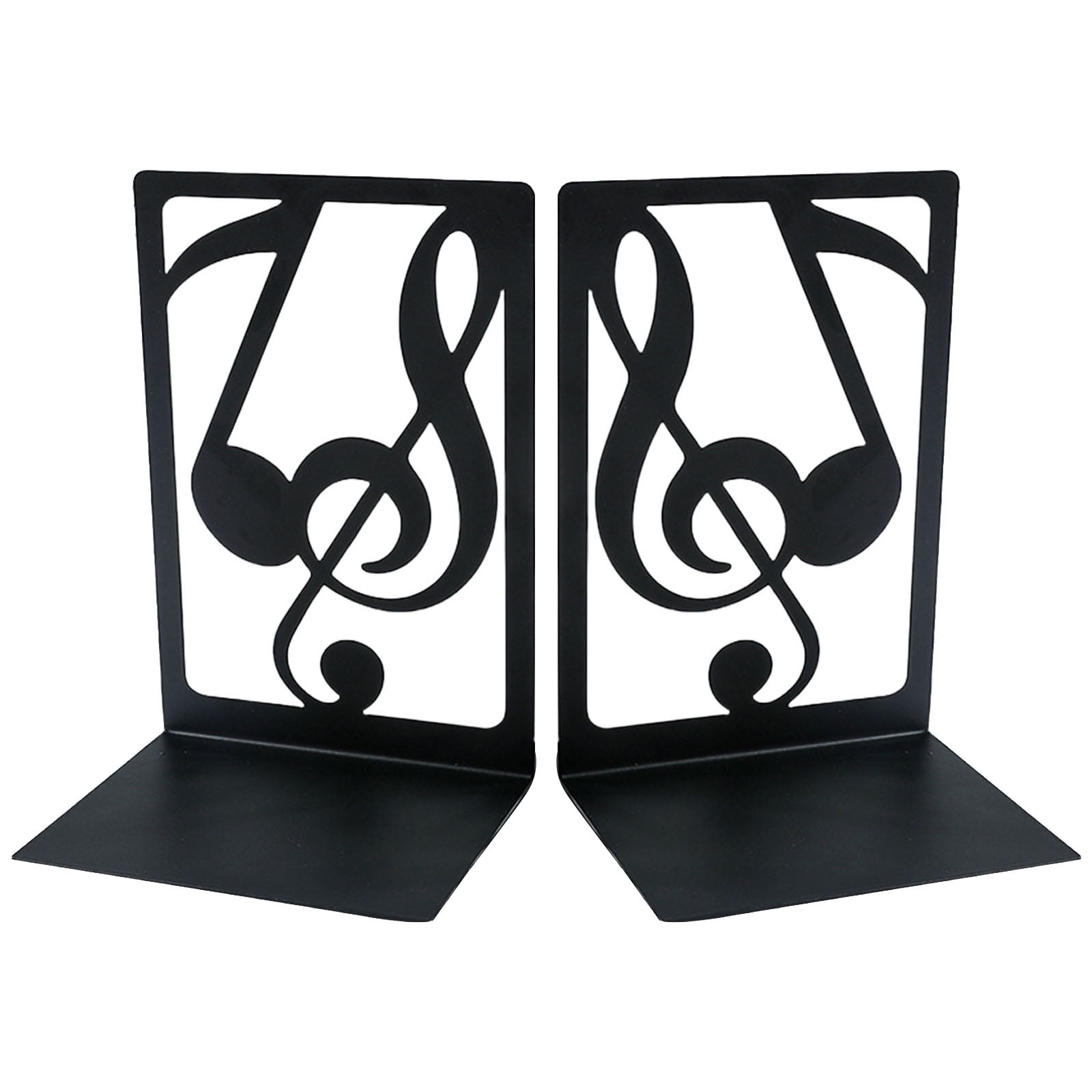 1Pair Decorative Metal Book End For Shelves Musical Note Bookend Slip ...