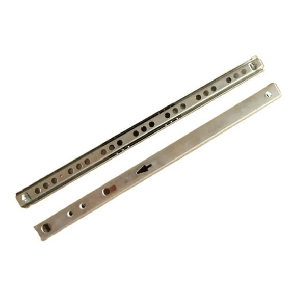 1Pair Drawer Steel Ball Rail Slide Drawer Ball Guide Two Sections 17mm ...