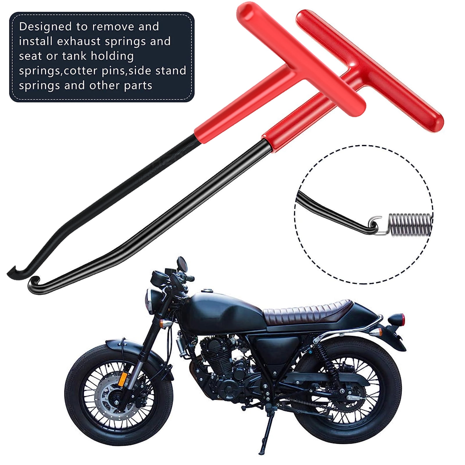 1Pair Exhaust Spring Hook Tool Puller T-Handle Style Motorcycle Dirt ...