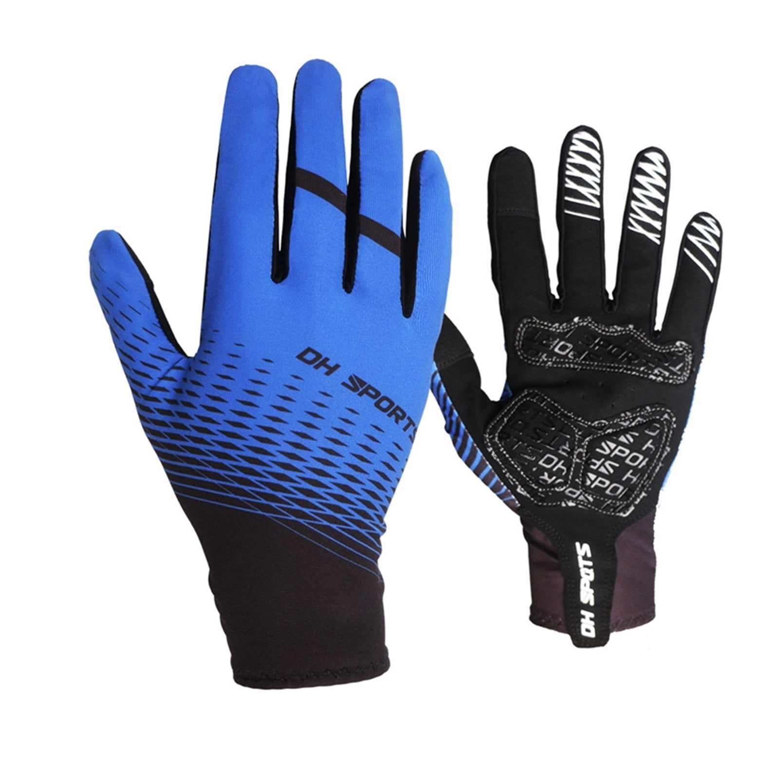 1Pair Full Finger Cycling Gloves Men Women Anti-slip Sports Bike ...