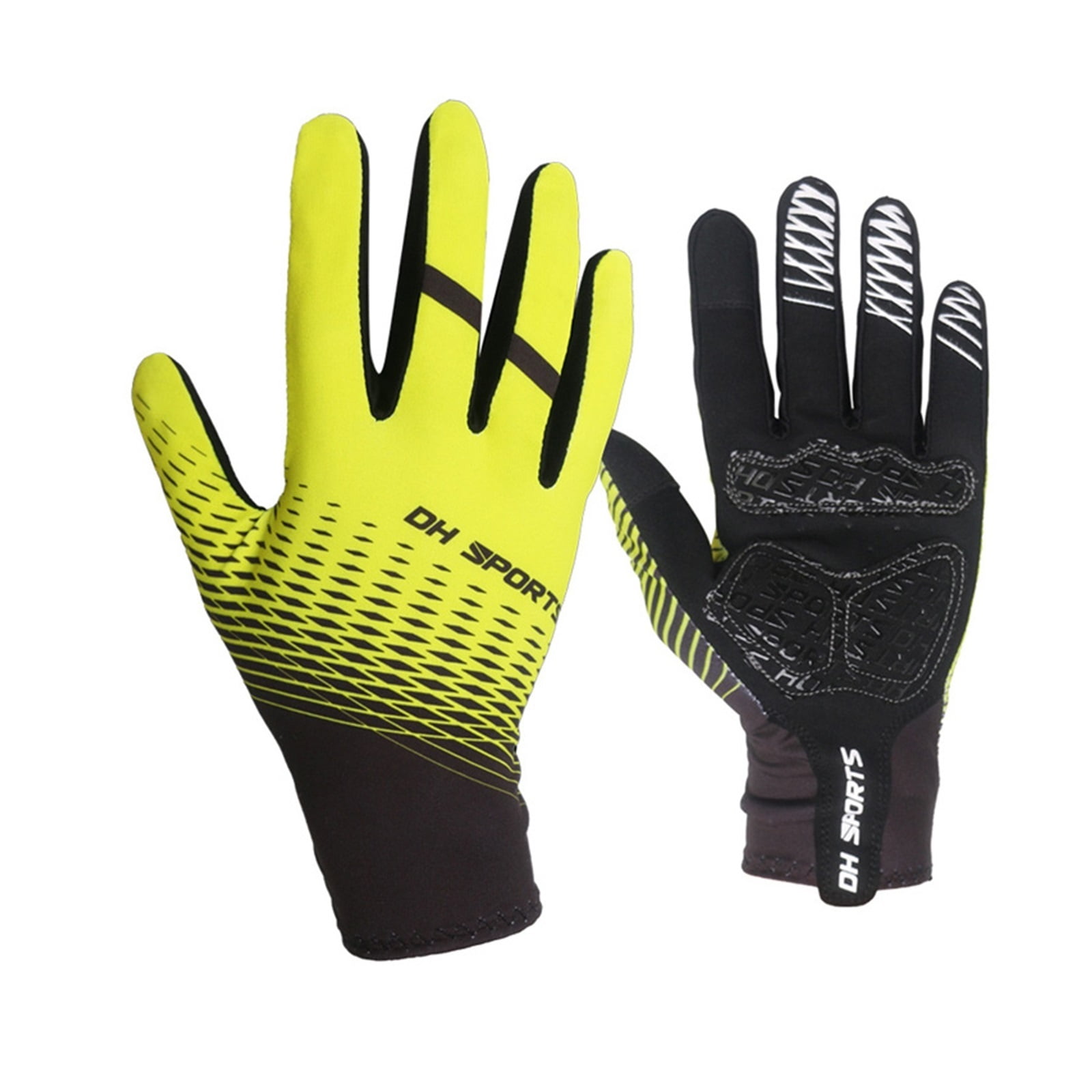 1Pair Full Finger Cycling Gloves Men Women Anti-slip Sports Bike ...