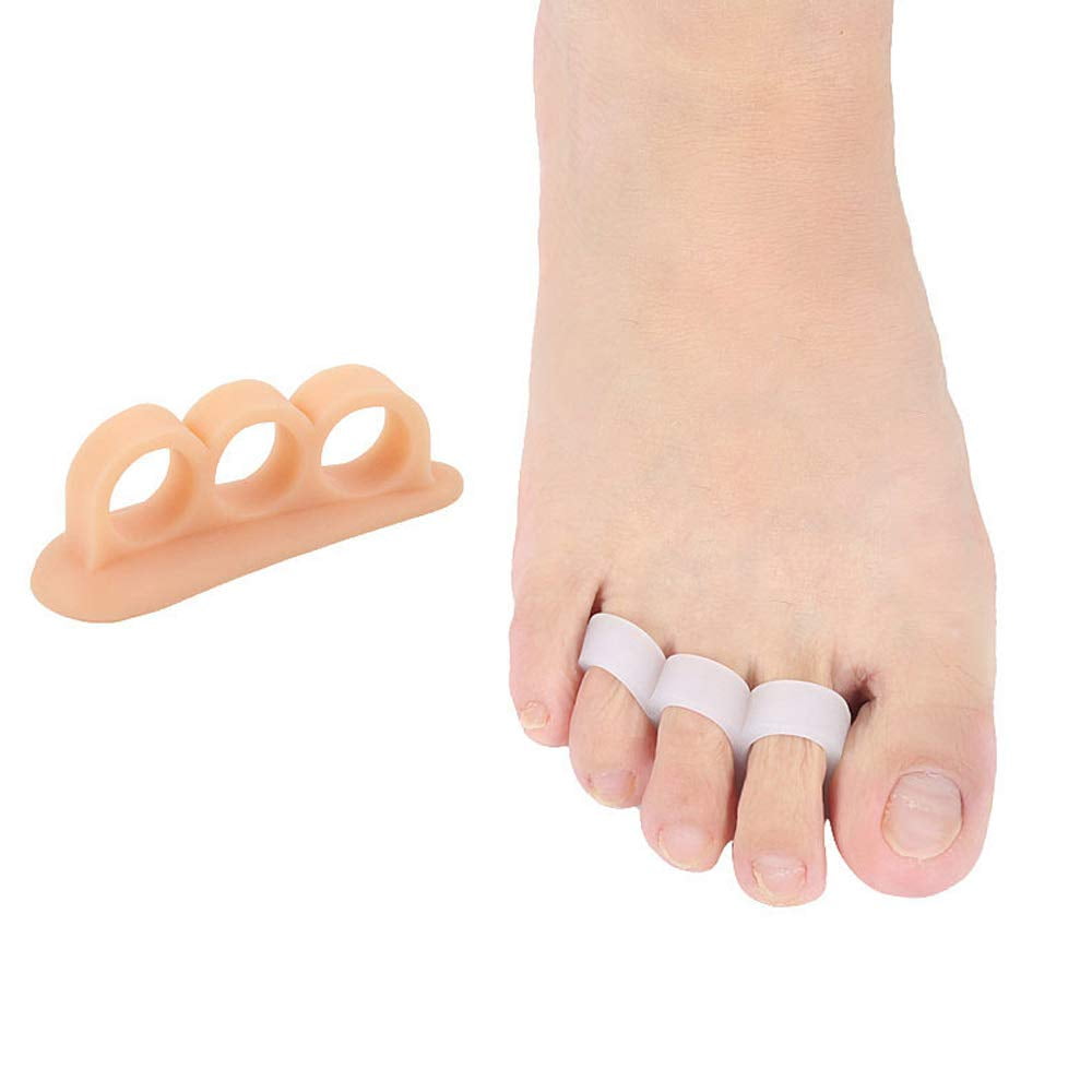 1Pair Gel Middle Toe Bunion Correctors Separators Toe Spreaders Spacers ...