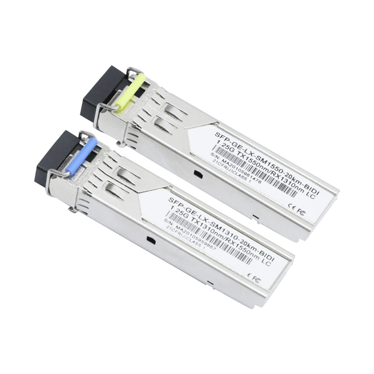 1Pair Gigabit Fiber SFP Module 1.25G Single Mode 20km LC 1310nm/1550nm Compatible with Multiple ...