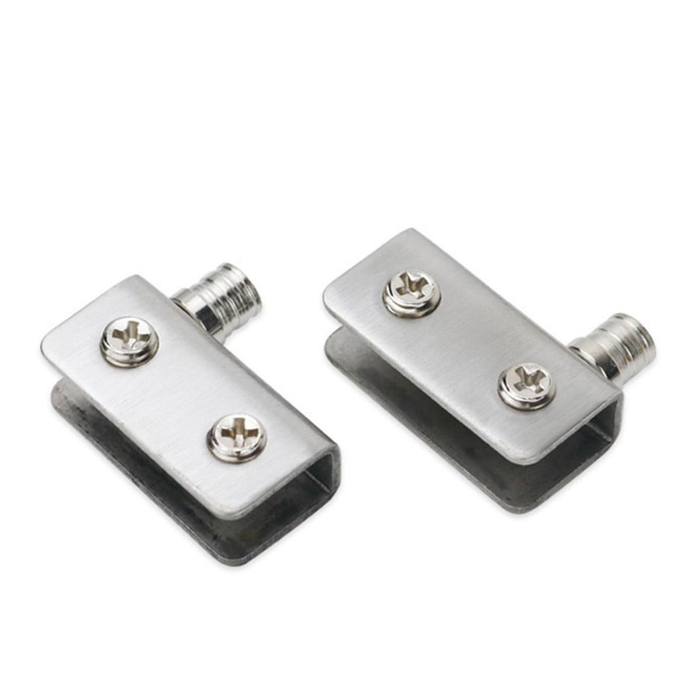 1pair Glass Door Hinges Cabinet Pivot Hinge Stainless Steel 360 Degree ...