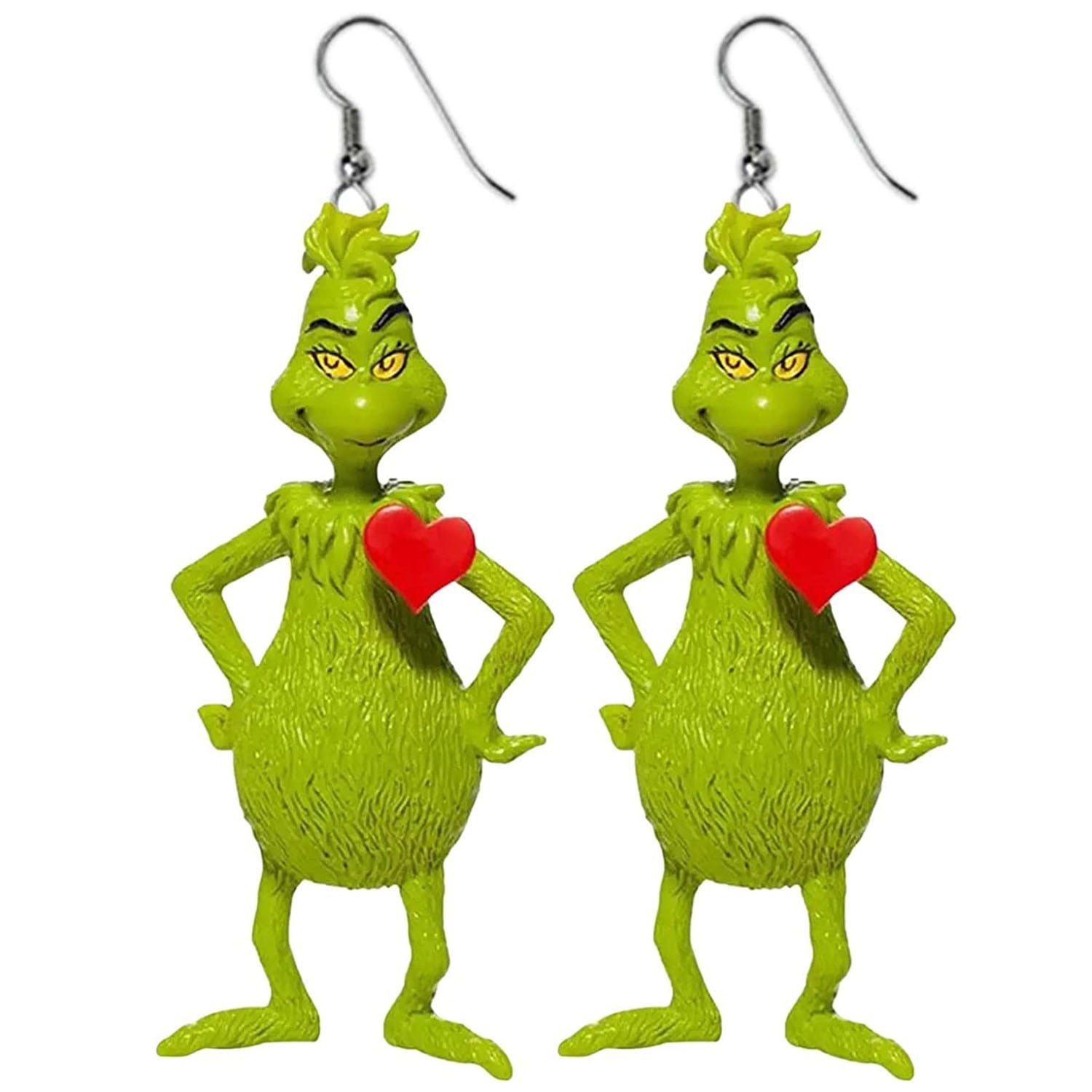 1Pair Grinch Cartoon Earrings，Iconic Character Festive Animation ...