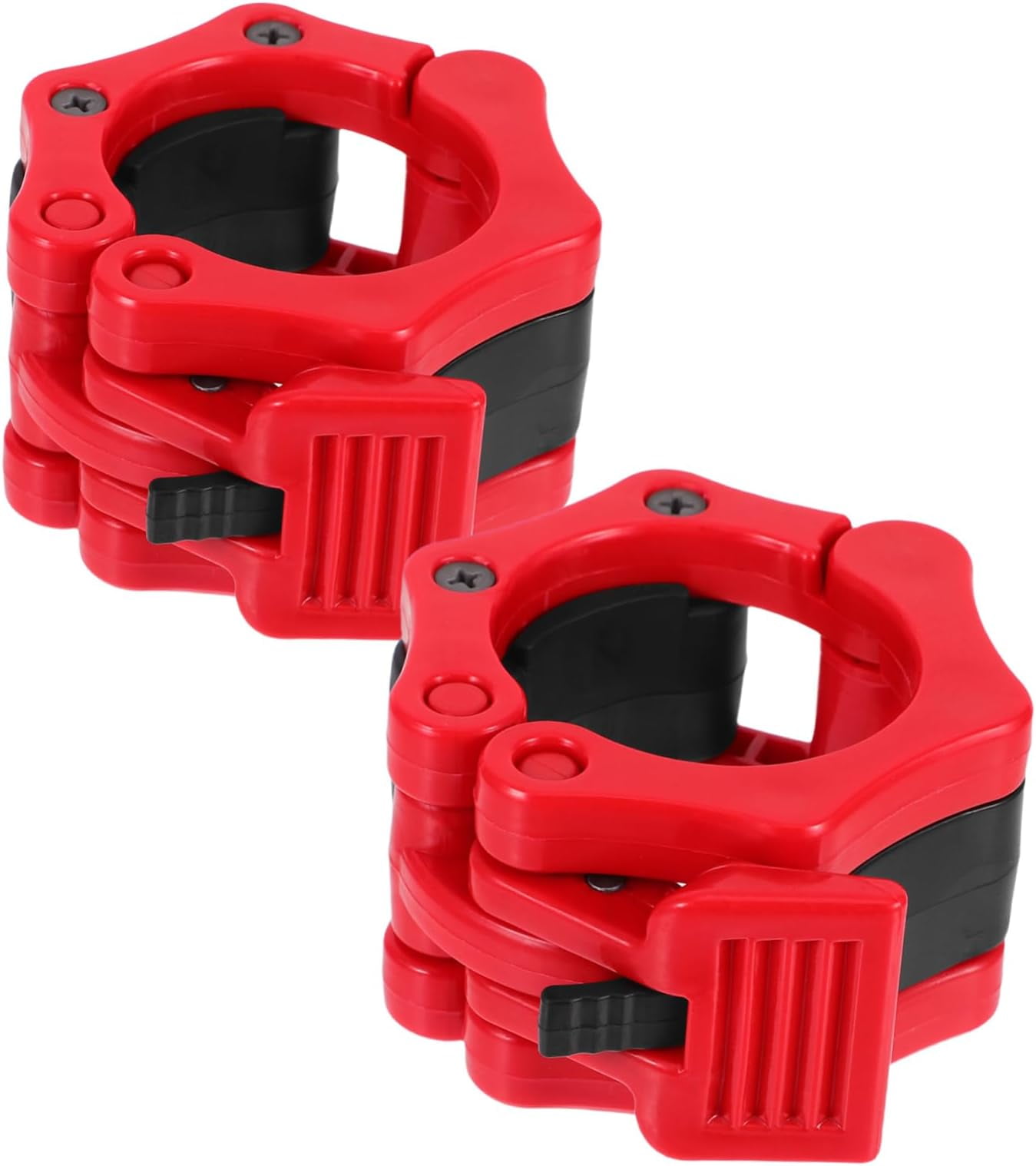 1Pair Heavy Duty Barbell Clamps Quick Release Weightlifting Collars for ...