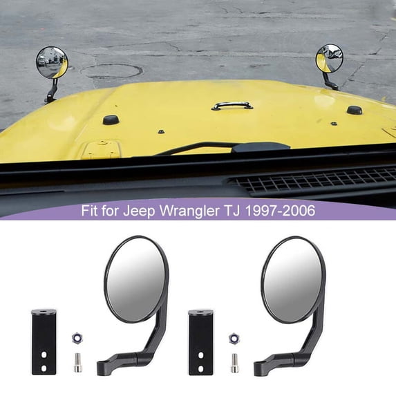 1Pair Hood Latches Lock Catch Rearview Mirrors For Jeep Wrangler TJ/JK ...