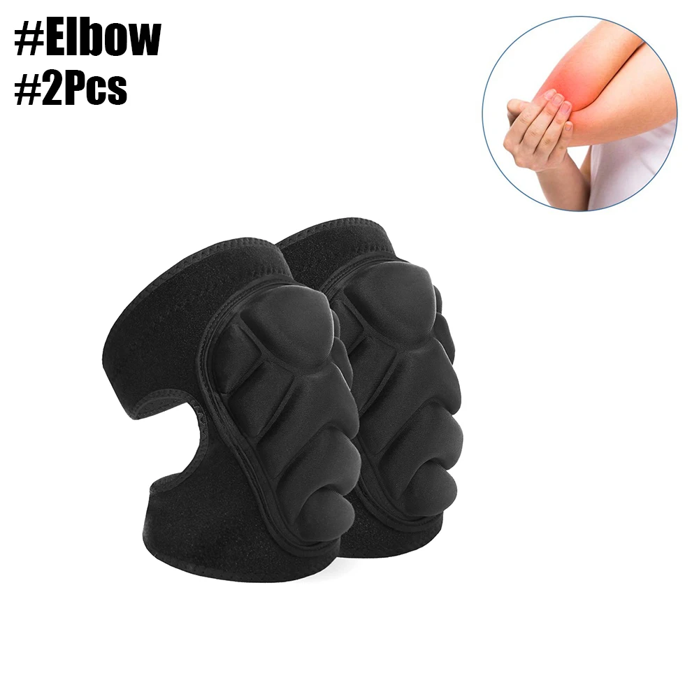 1Pair Knee Elbow Pads Thick Sponge Collisioned Kneepads for Work Sports ...