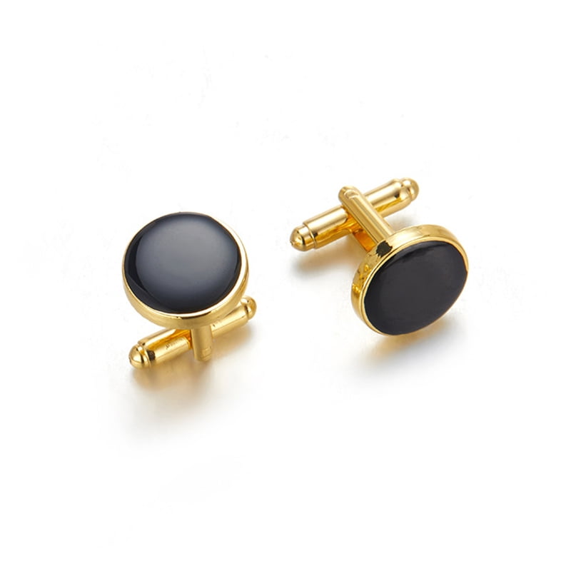1Pair Light Luxury Versatile Shirts Round Cufflinks For Men Shirt Cuffs ...