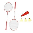 1Pair Light Weight Badminton Racket Set Professional Double Badminton ...