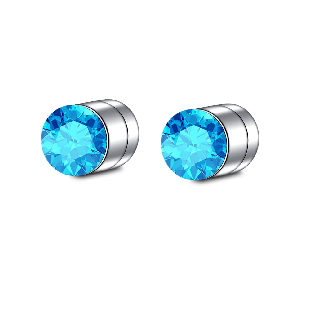1Pair Magnetic Stud Earring Fake Piercing Nose Stud Crystal Earrings ...