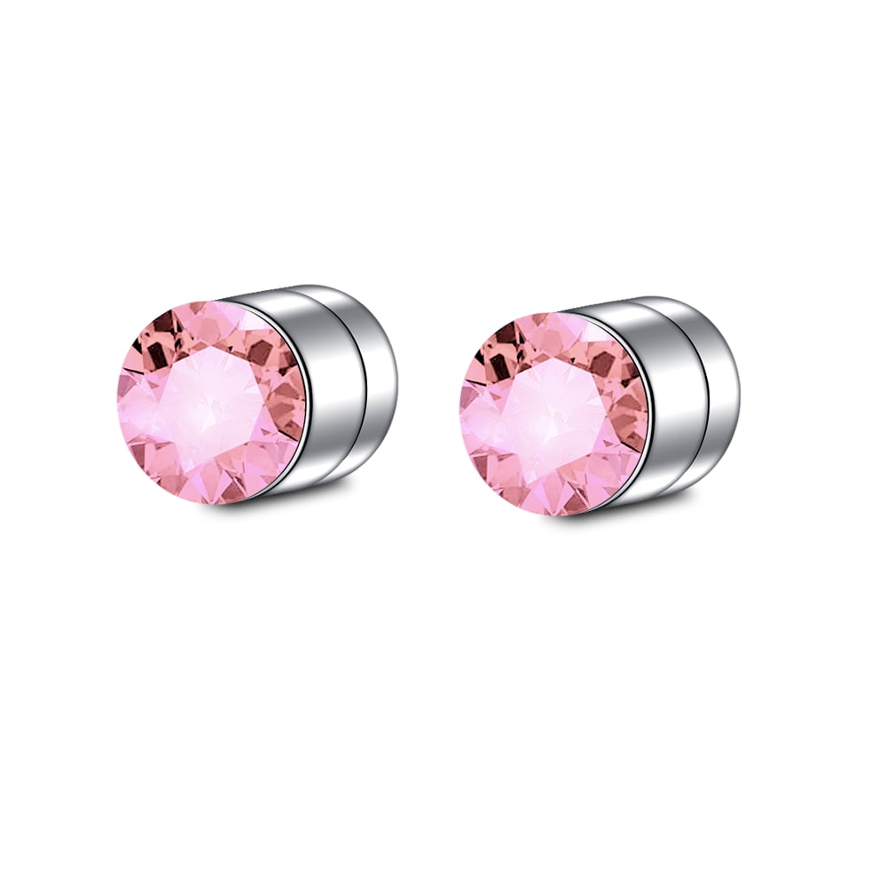 1Pair Magnetic Stud Earring Fake Piercing Nose Stud Crystal Earrings ...