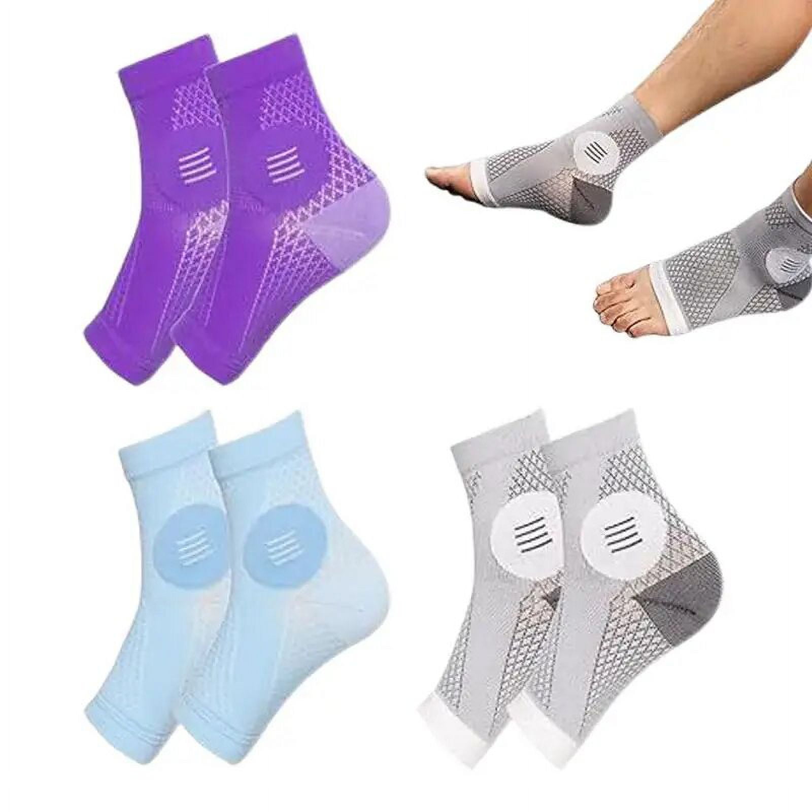 1Pair Neuropathy Socks Toeless Compression Socks Breathable Comfortable ...