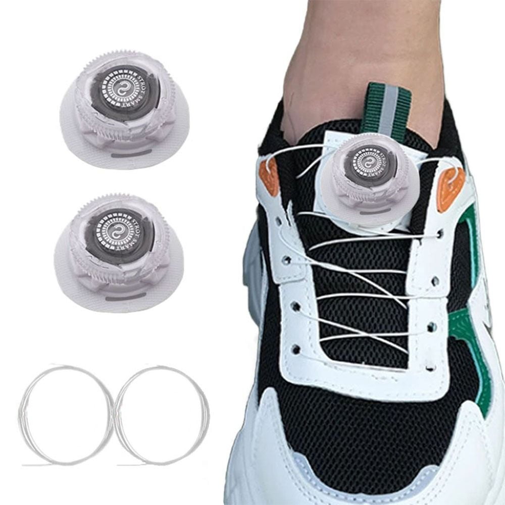1Pair New Universal Swivel Rope Automatic Metal Wire Shoelace Turn ...