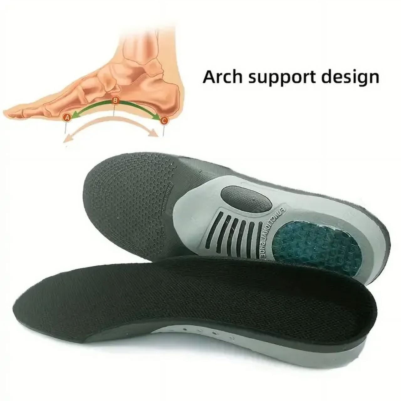 1Pair Orthopedic Insoles Orthotics Flat Foot Health Sole Pad Shoes ...
