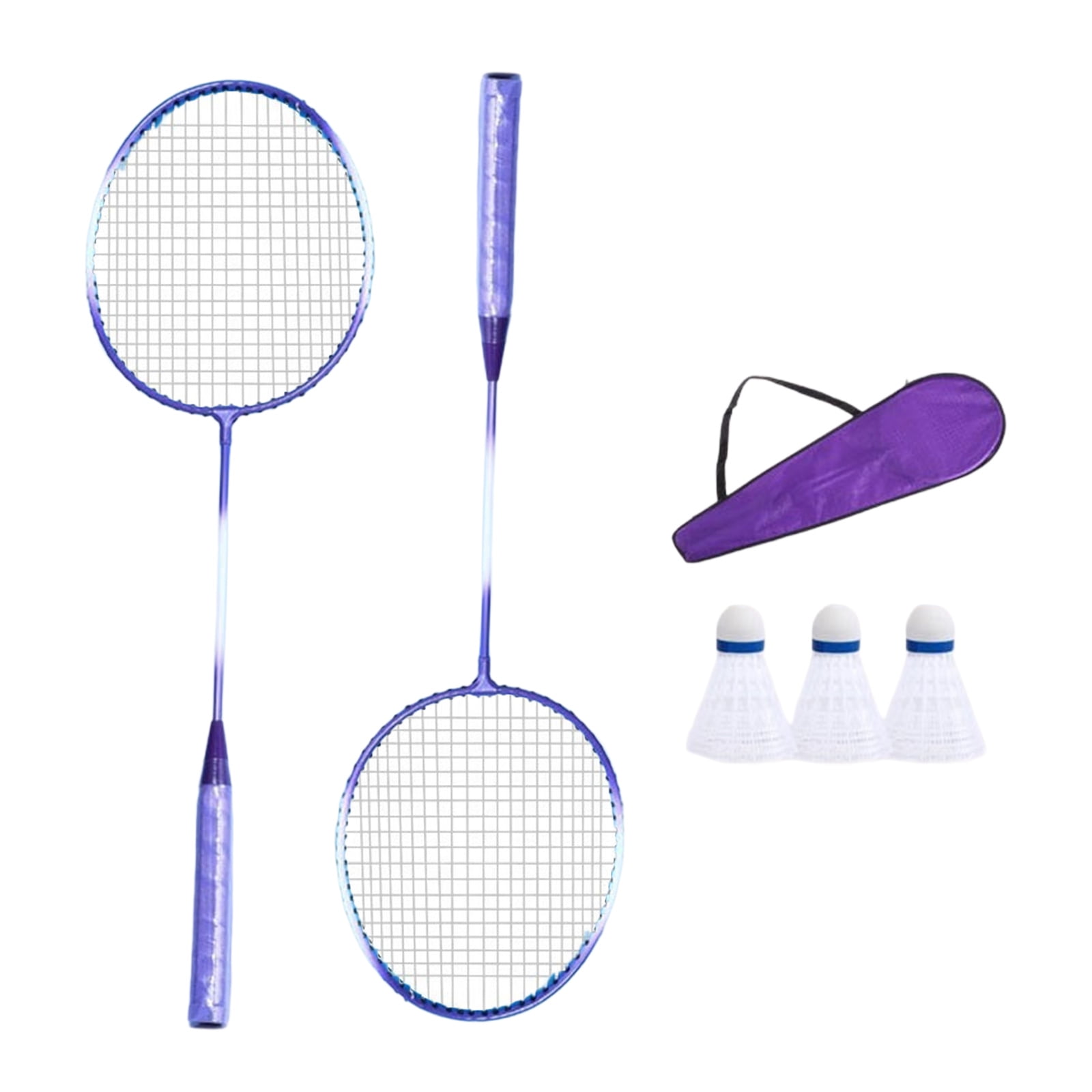 1Pair Professional Badminton Rackets 2 Player Light Weight Badminton ...