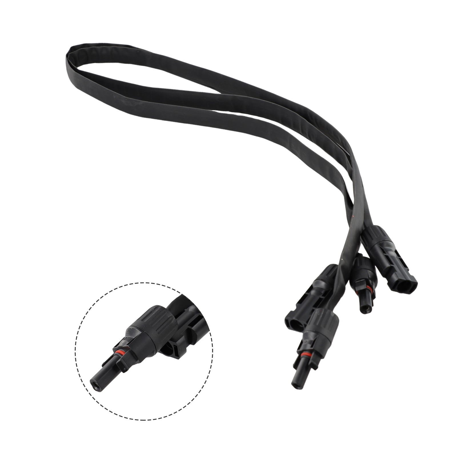 1Pair Pv Solar Cable Feedthrough 1M Cable Copper Flat Connection Cable ...