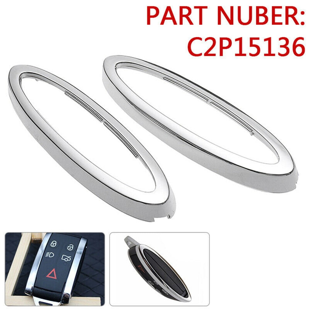 1Pair Remote Key Fob Chrome Trim for Jaguar Xf & Xk & Xkr C2P15136 ...